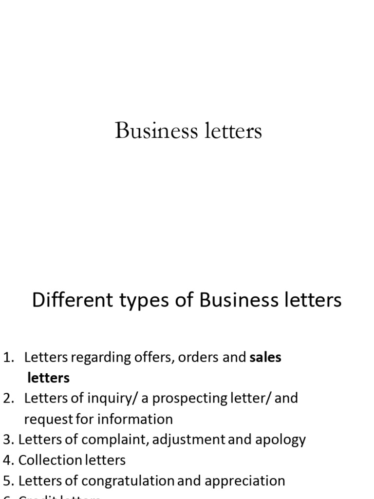 Types and Formats of Business Letters | PDF | Madam