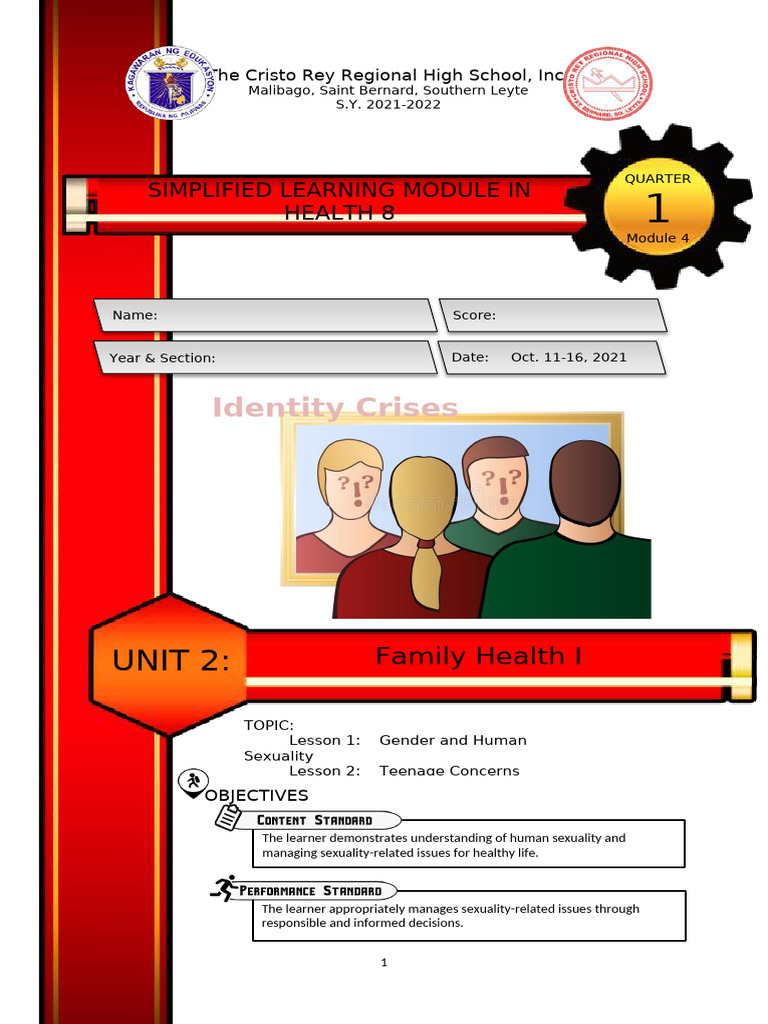 Quarter 1 Health 8 - Module 4 | PDF | Adolescence | Human Sexual Activity