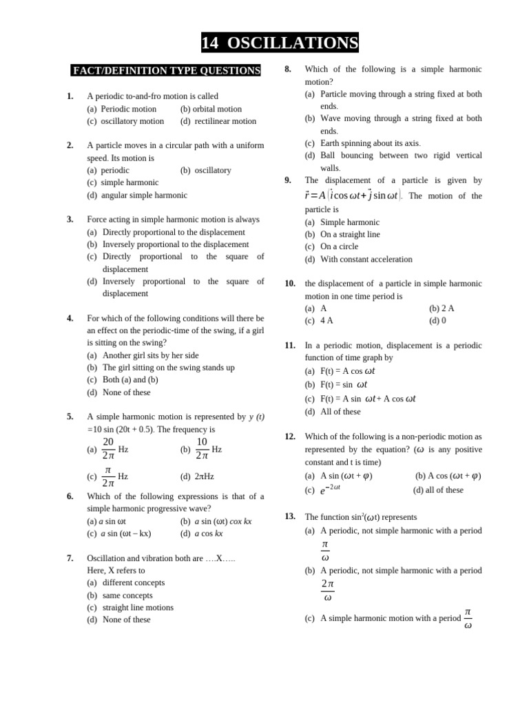 Oscillation s | PDF | Oscillation | Pendulum