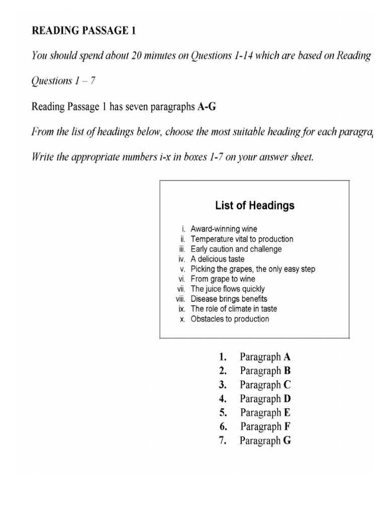 Ielts Reading Test | PDF