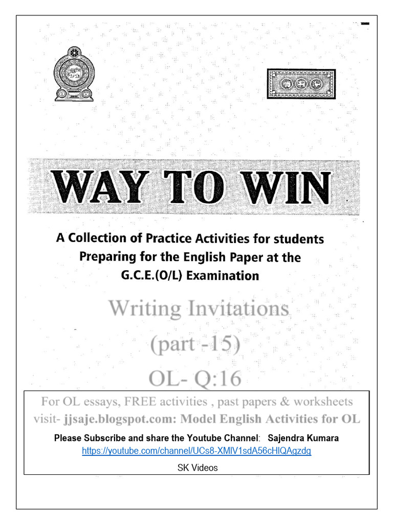Ol Way To Win Part 15 Wrting Stories | PDF