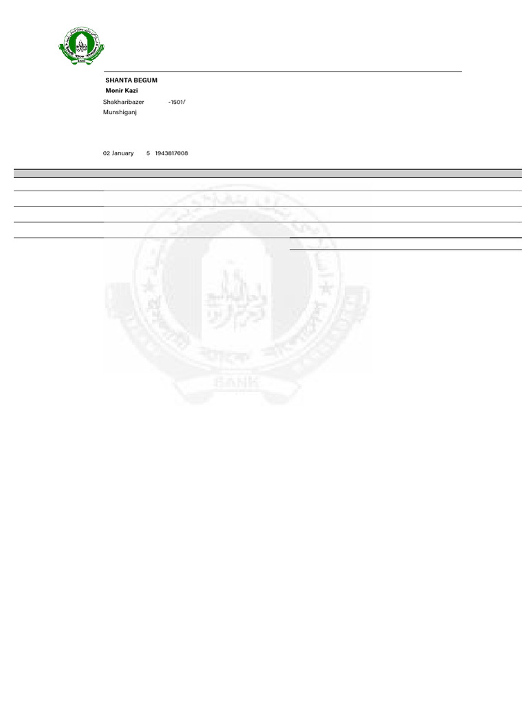 Islami Bank Account Statement Summary | PDF | Financial Services | Banking