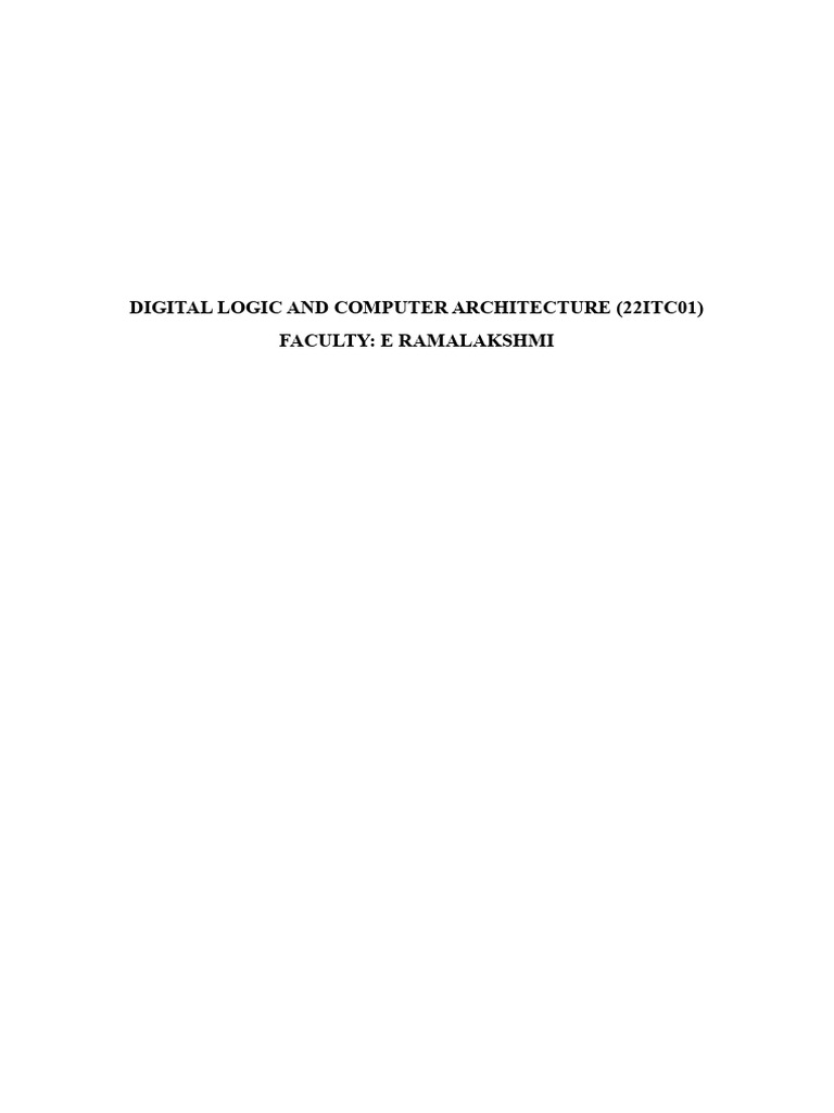 DLCA-22ITC01-UNIT-2 | PDF | Integrated Circuit | Logic Gate