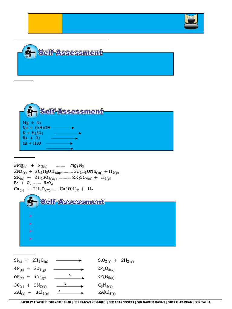 XII Chemistry (Self Assessment) | PDF | Aldehyde | Ketone