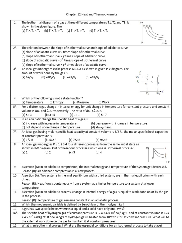 Chapter 11 Heat and Thermodynamics Extra Questions | PDF | Heat | Physical Quantities