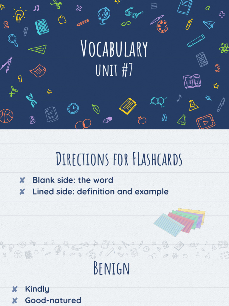 Vocabulary Unit 7 | PDF