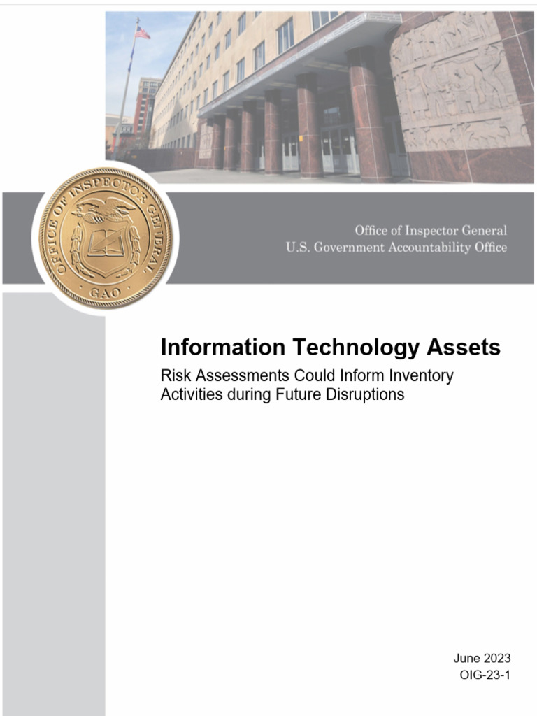 Information Technology Assets | PDF | Government Accountability Office ...