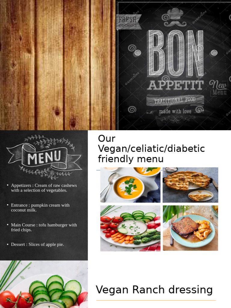 Vegan-Diabetic-Celiac Friendly Menu | PDF