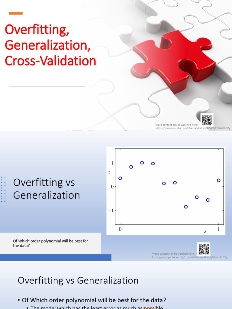 Ovefitting, Generalization, Cross Validation | PDF | Cross Validation (Statistics) | Applied ...