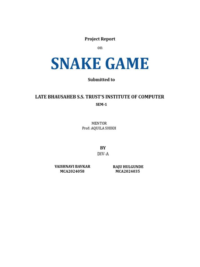 Snake Game Bin Pdf Computer Science Computing