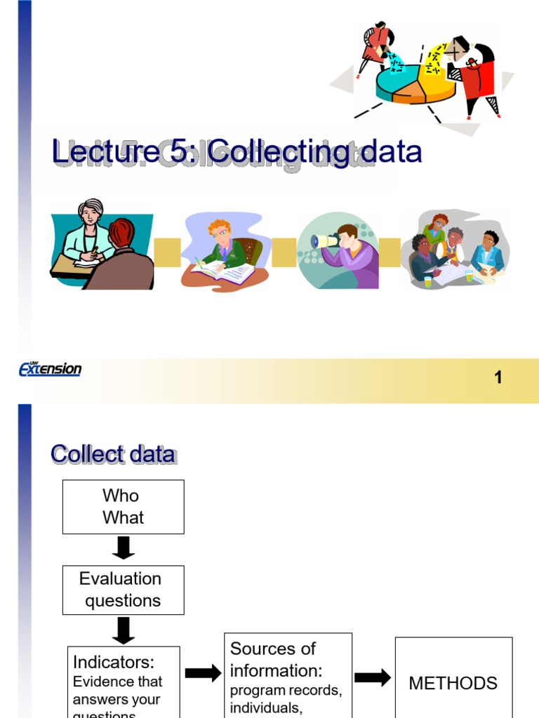 Lecture 5 collecting_evaluation_data-1 | PDF | Sampling (Statistics) | Survey Methodology