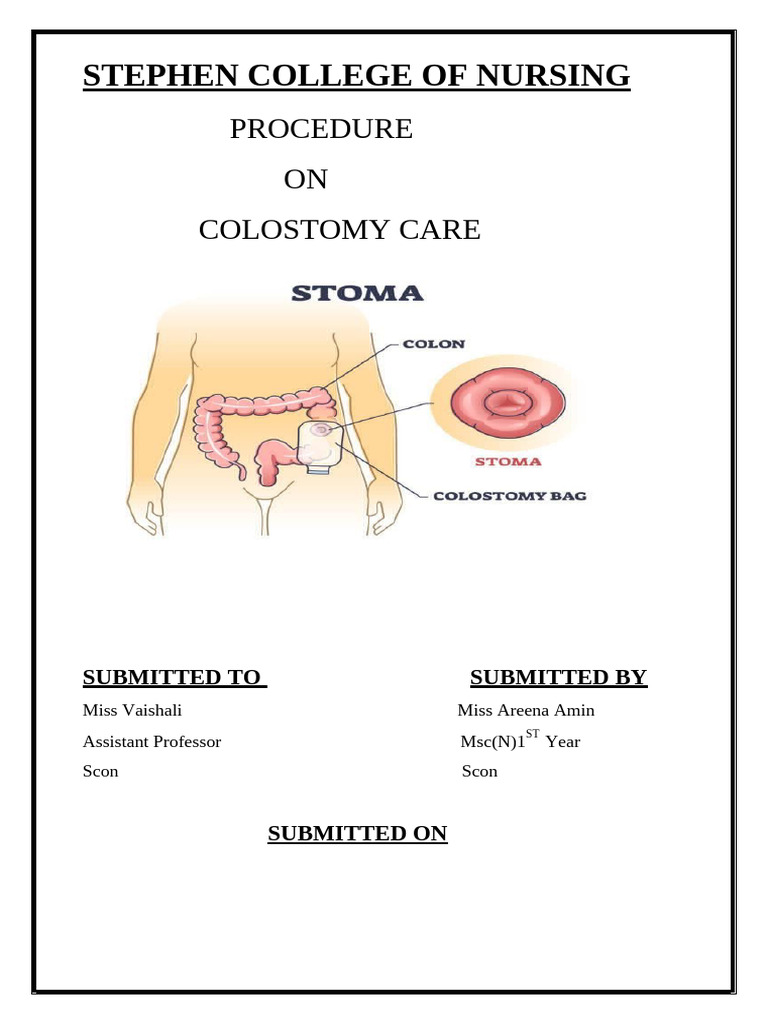 ARW Colostomy - Care PDF - 122254 | PDF | Diseases And Disorders | Clinical Medicine