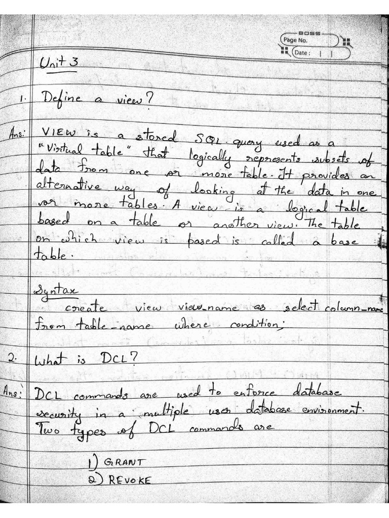 Q - A DBMS Mod3-1 | PDF