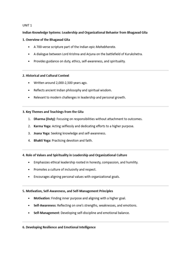 Indian Knowledge System Iks 1 Pdf Bhagavad Gita Corporate