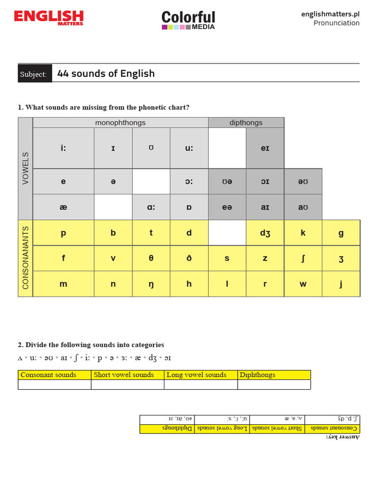 Worksheet EMS41 | PDF | Phonetics | Human Voice