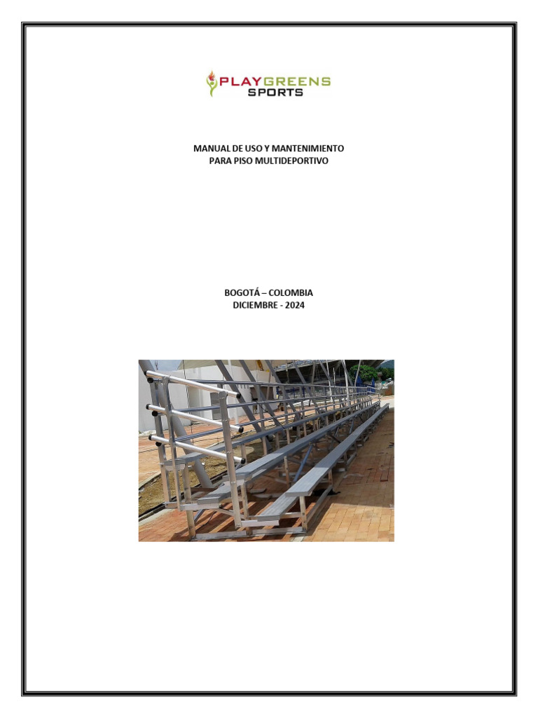 MANUAL DE USO Y MANTENIMIENTO GRADERIAS METALICAS | PDF | Tornillo