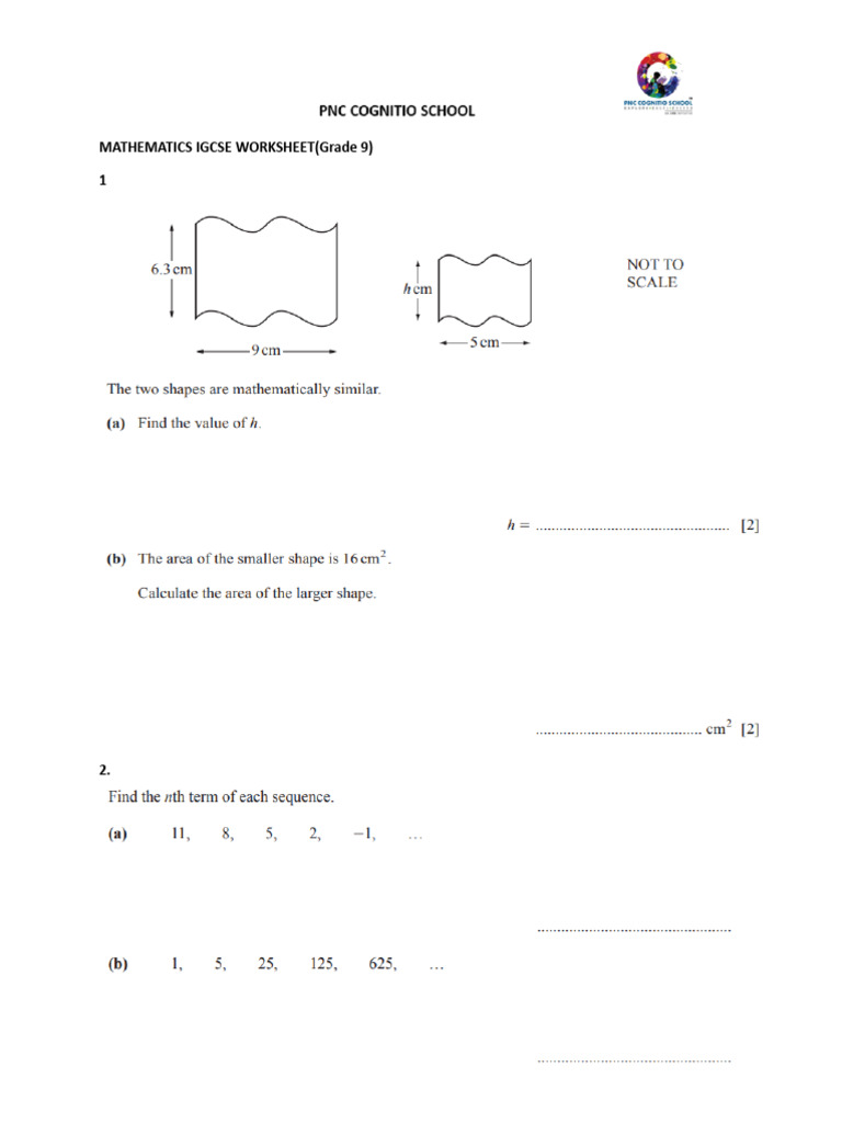 Worksheet GR 9 FA5 Practice | PDF