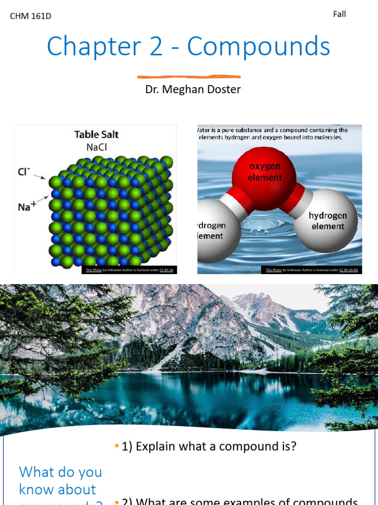 C CHM161D Chapter2 Compounds V1 BB Lecture Slides | PDF | Chemical Compounds | Chemical Substances