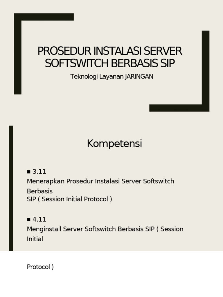 Prosedur Instalasi Server Softswitch Berbasis SIP | PDF