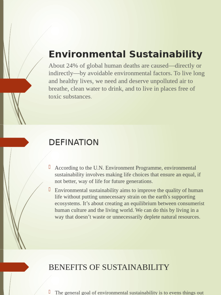 Environmental Sustainability | PDF