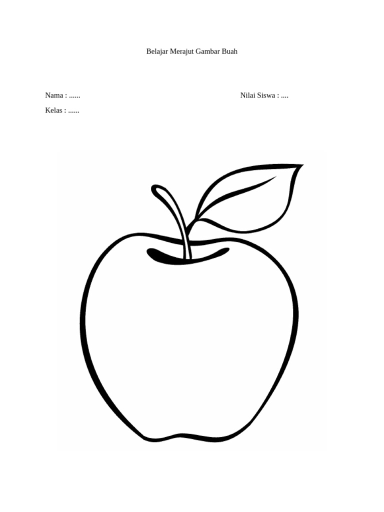 Belajar Merajut Gambar Buah Anak Usia Dini | PDF