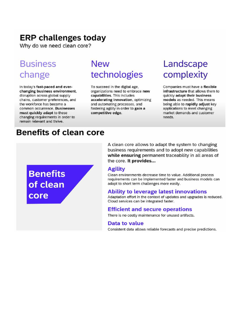Manage Clean Core | PDF
