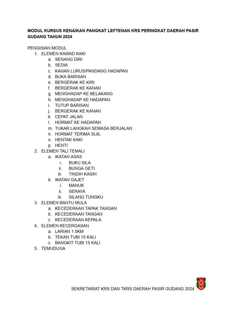 MODUL LT KRS PG 2024 | PDF