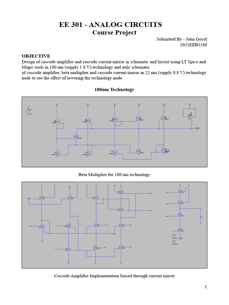 Jatin CourseProject Report | PDF | Mosfet | Amplifier