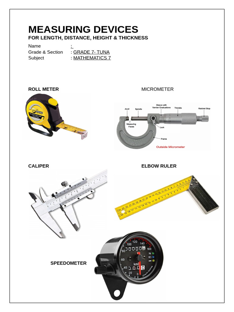 Measuring Devices Pdf