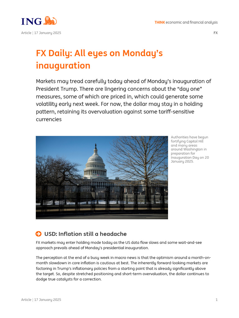 ING-Think-fx-daily-all-eyes-on-mondays-inauguration | PDF | Inflation | Euro