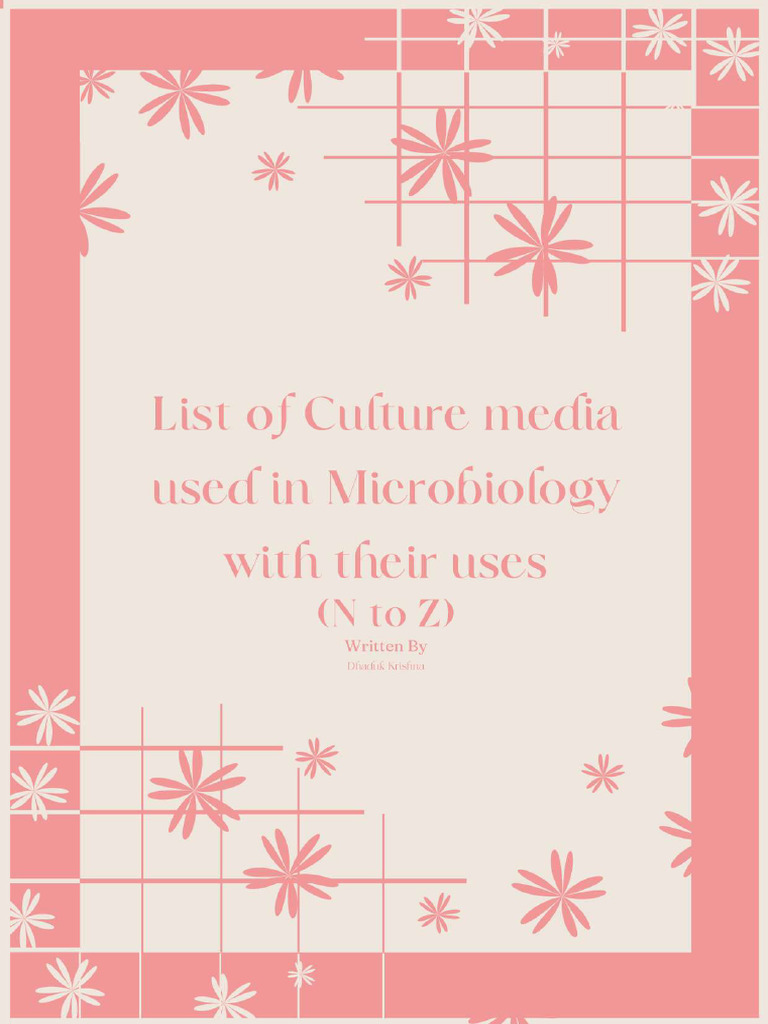 List of Media Used in Microbiology (1) - Compressed | PDF