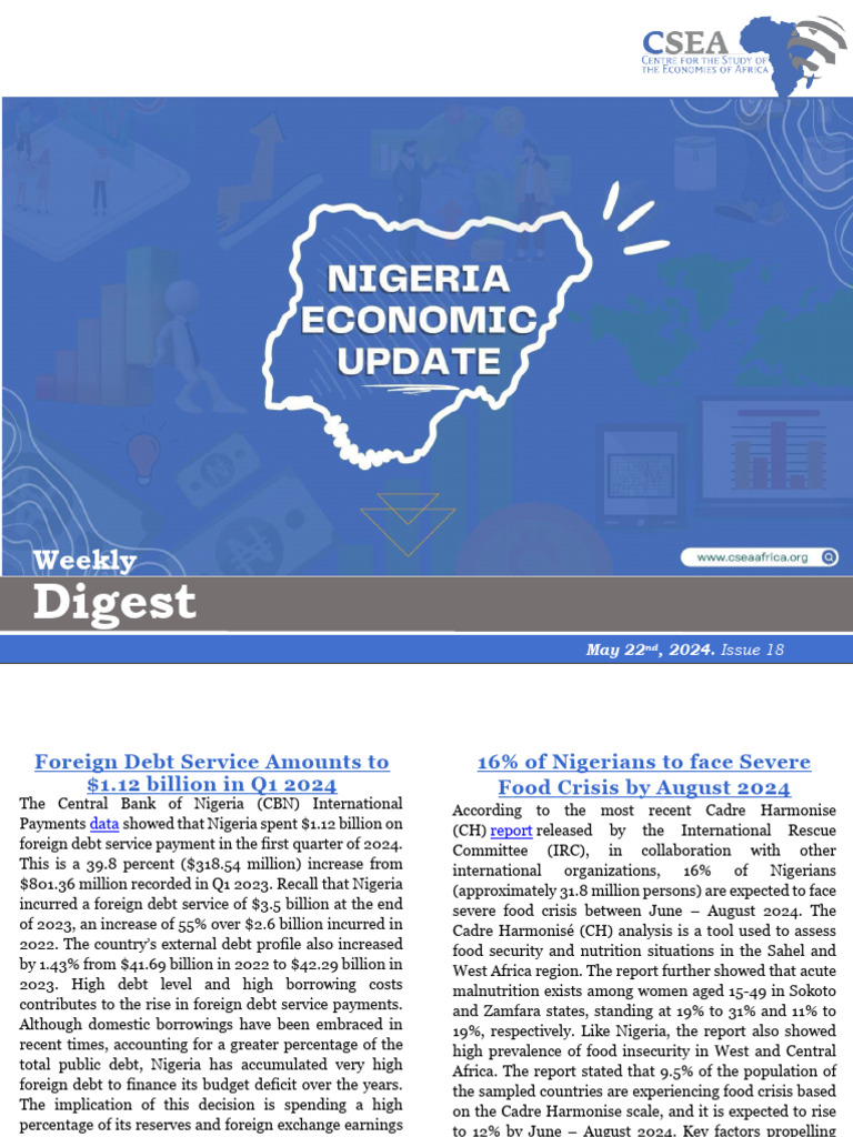 Nigeria Economic Update 20240522 | PDF | Taxes | Debt