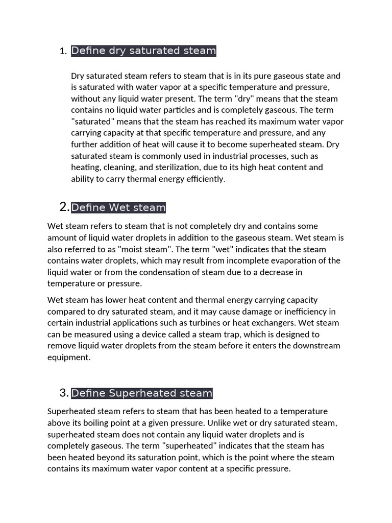 Steam Types and Boiler Components | PDF | Steam | Evaporation