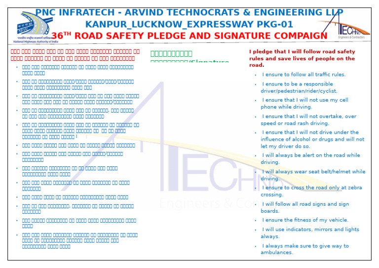36TH Road Safety Pledge | PDF