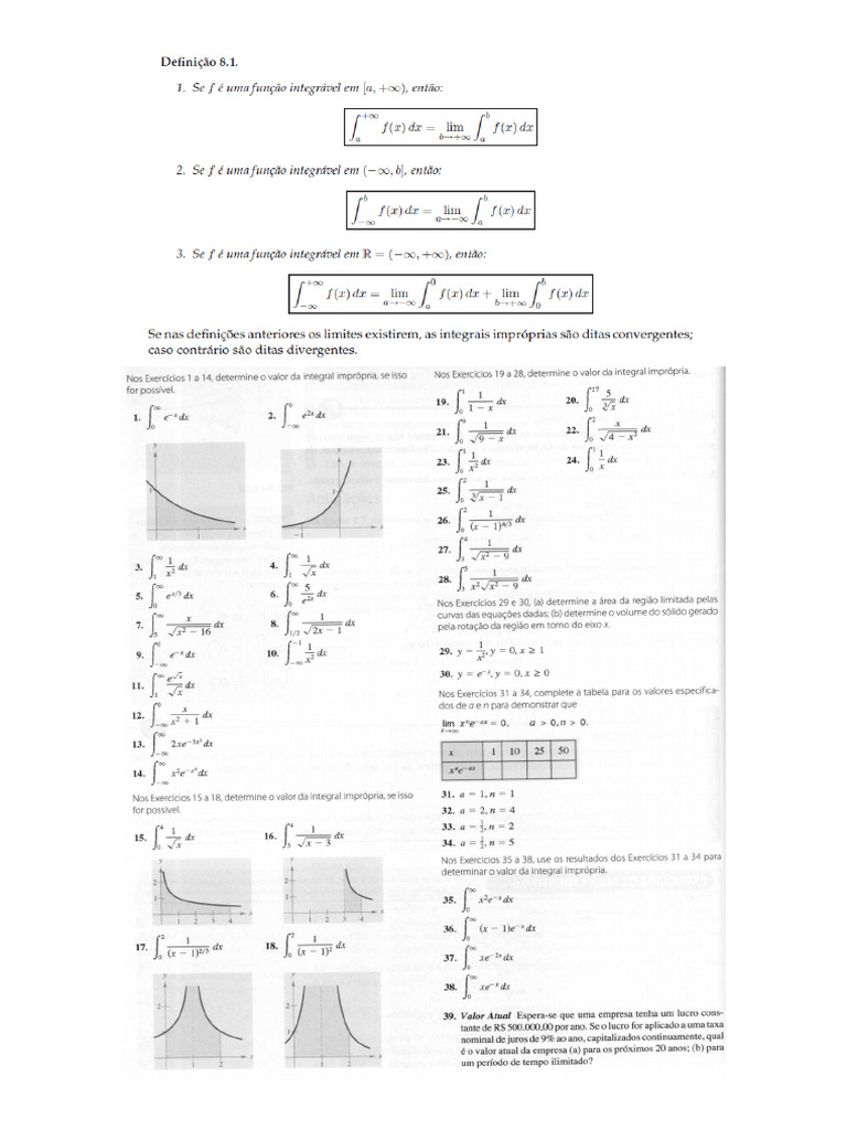 Integrais Improprias | PDF