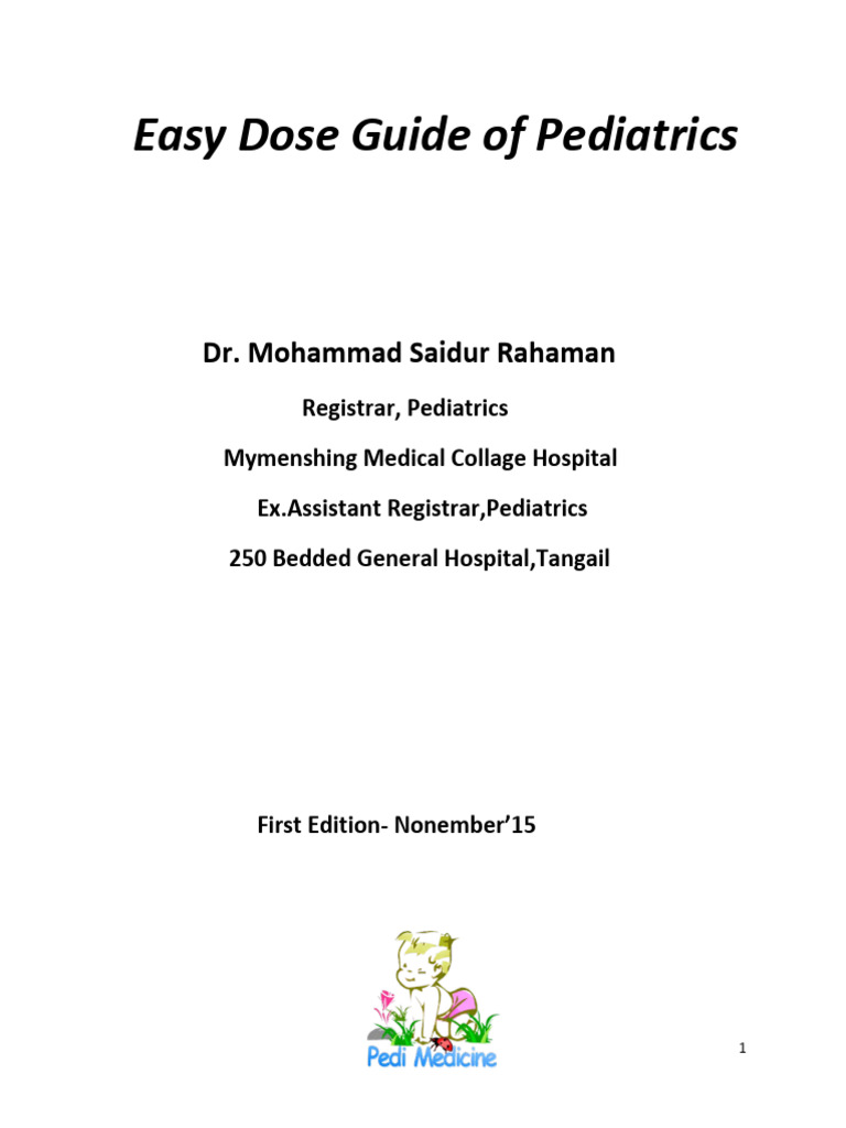 Pediatric Drug Dosage Guide | PDF | Drugs | World Health Organization