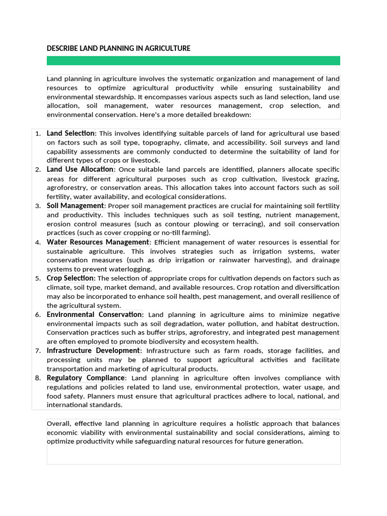Module 1 Notesss | PDF | Agriculture | Sustainable Agriculture