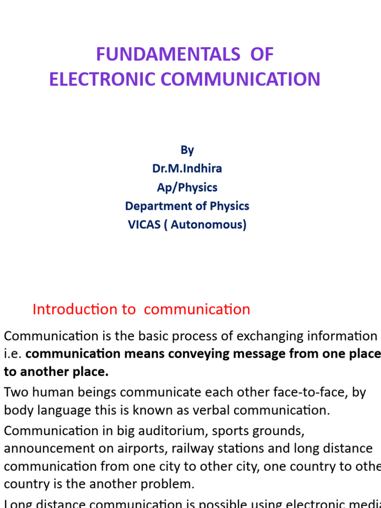 Fundamentals Pdf Communication Radio