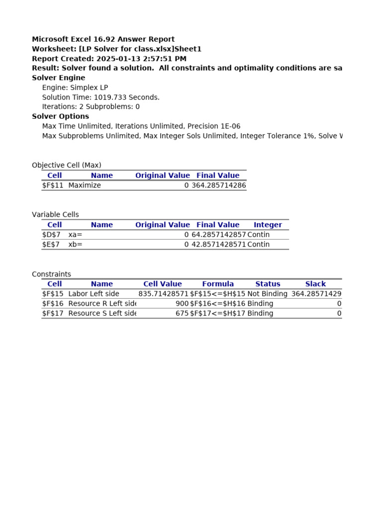 LP Solver for Class | PDF | Mathematical Optimization | Mathematical Logic