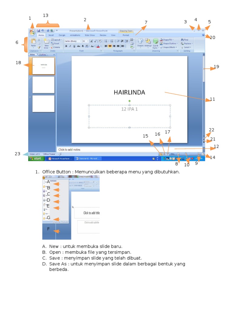 Panduan Menu dan Fitur PowerPoint | PDF