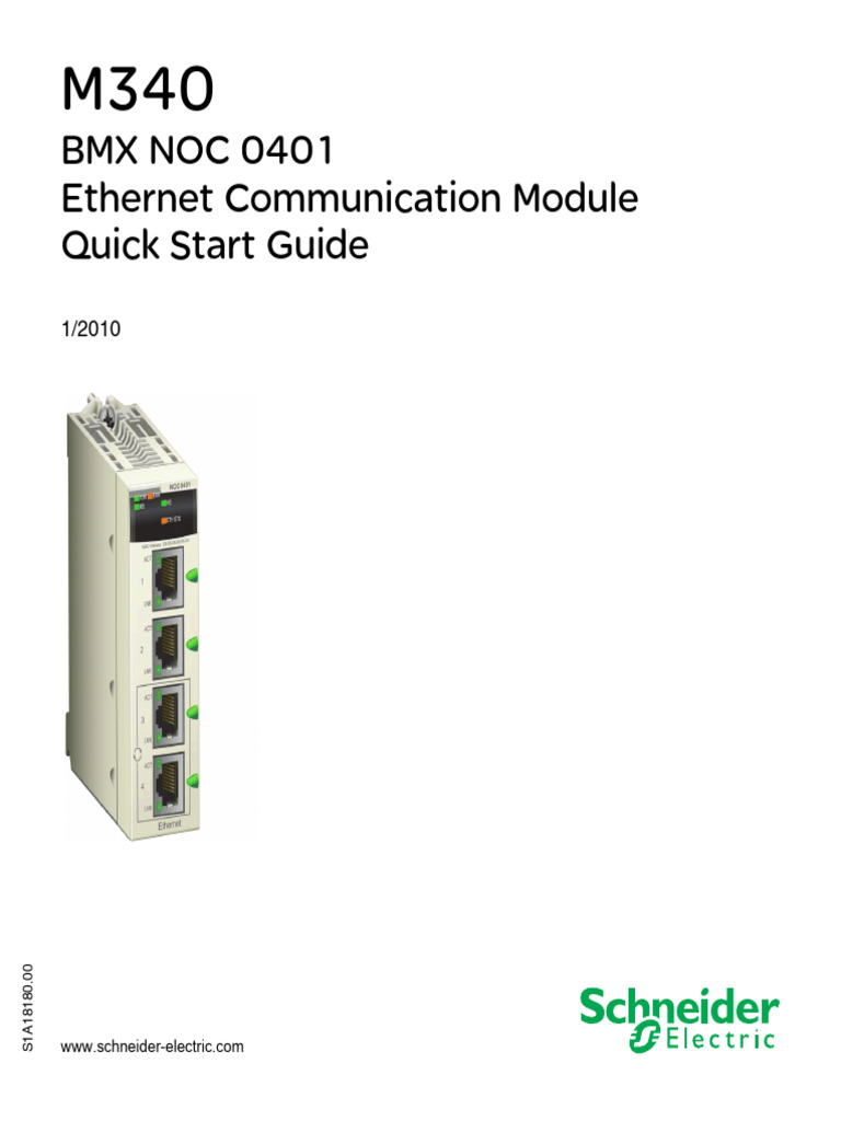 BMXNOC0401 Ethernet Communication Module Quick Manual | PDF | Ip ...