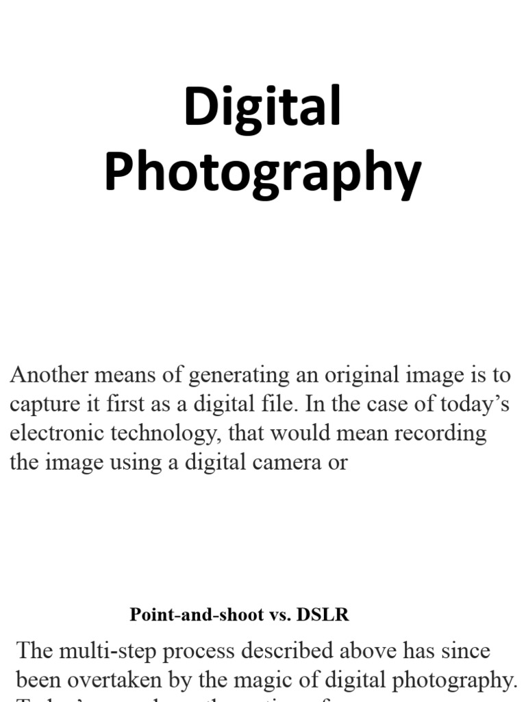 Digital Photography | PDF | Camera | Digital Camera