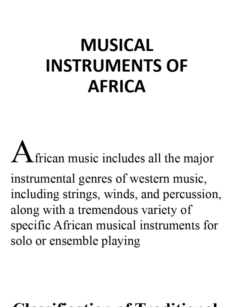 Musical Instruments of Africa Lesson 3 | PDF | String Instruments ...