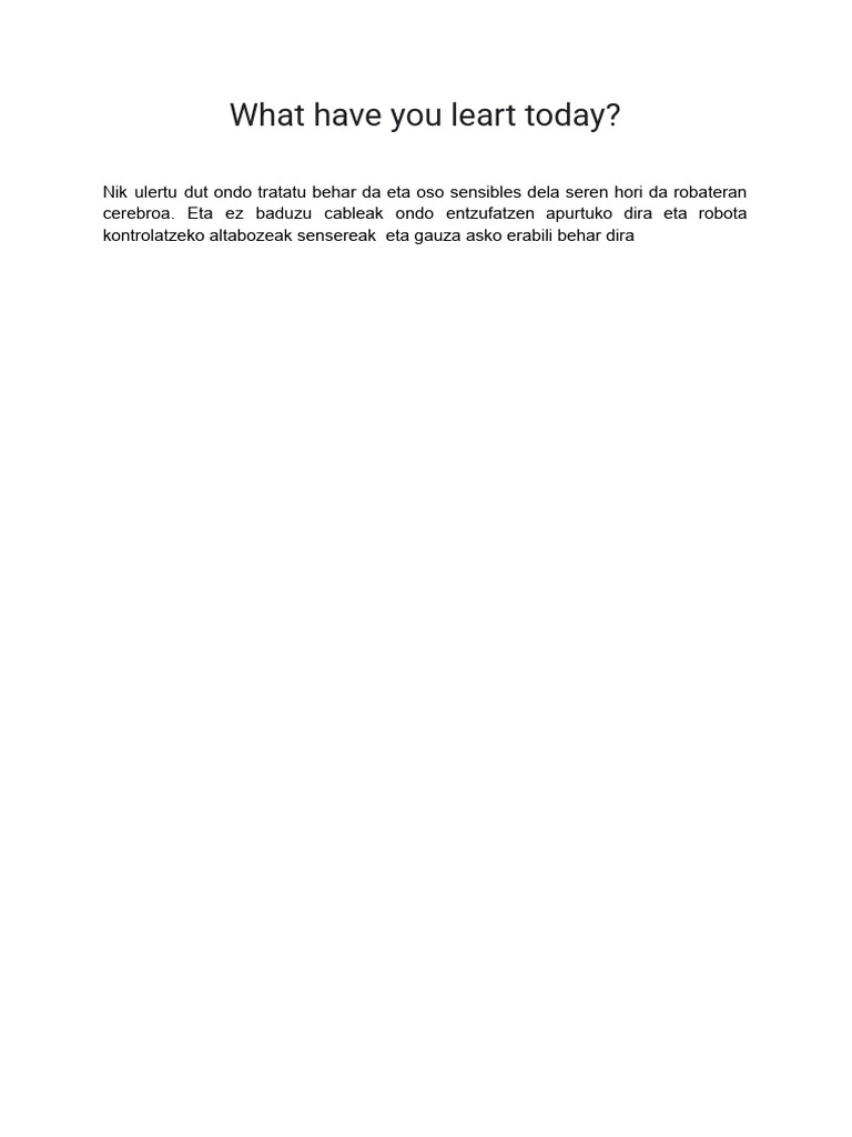 Que Has Aprendido Hoy | PDF