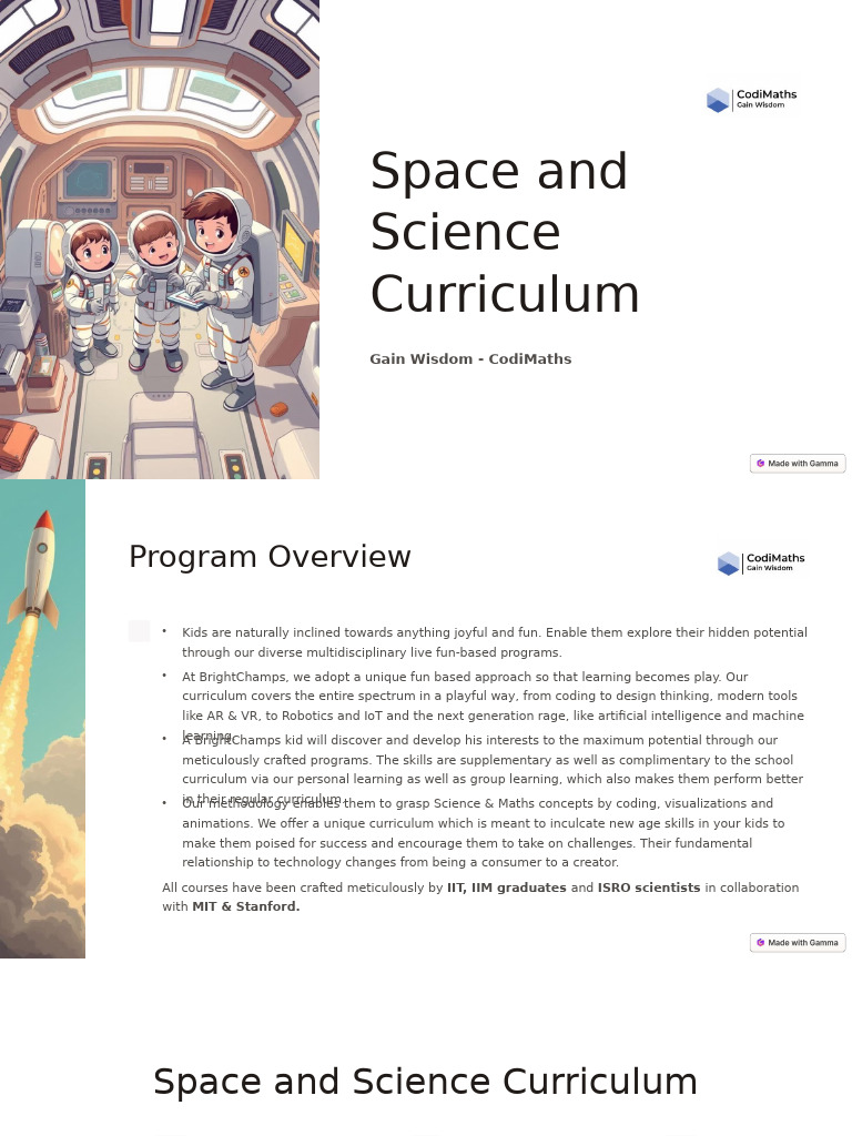 Space-and-Science-Curriculum | PDF | Astronomy | Outer Space