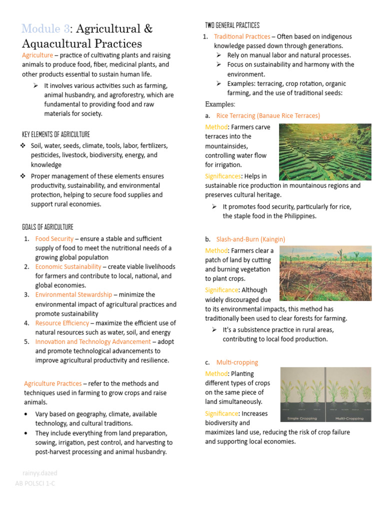 Agricultural and Aquacultural Practices | PDF | Agriculture | Aquaculture