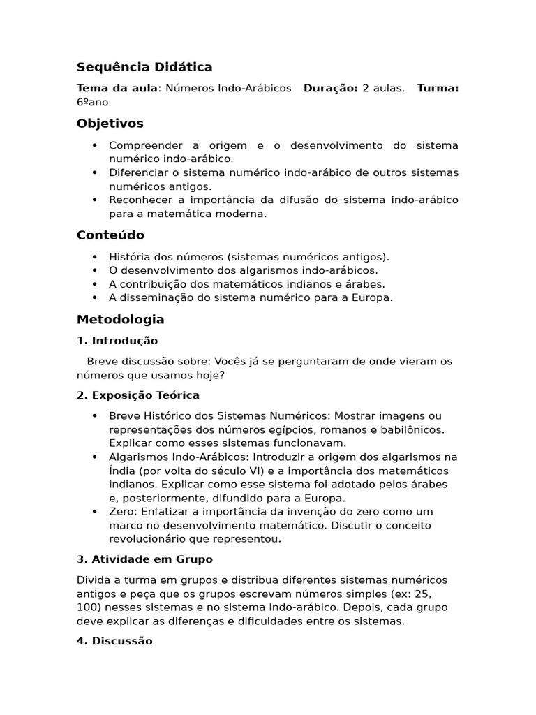 Sequência Didática | PDF