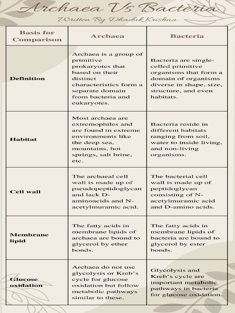 Archaea Vs Bacteria - Compressed | PDF