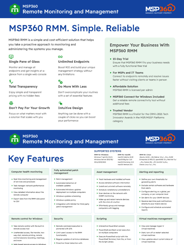 msp360-rmm-datasheet (1)_241224_090719 | PDF