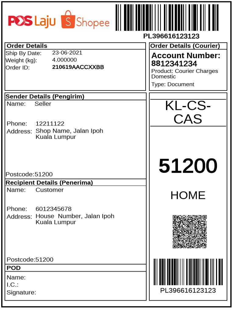 Sample Waybill | PDF